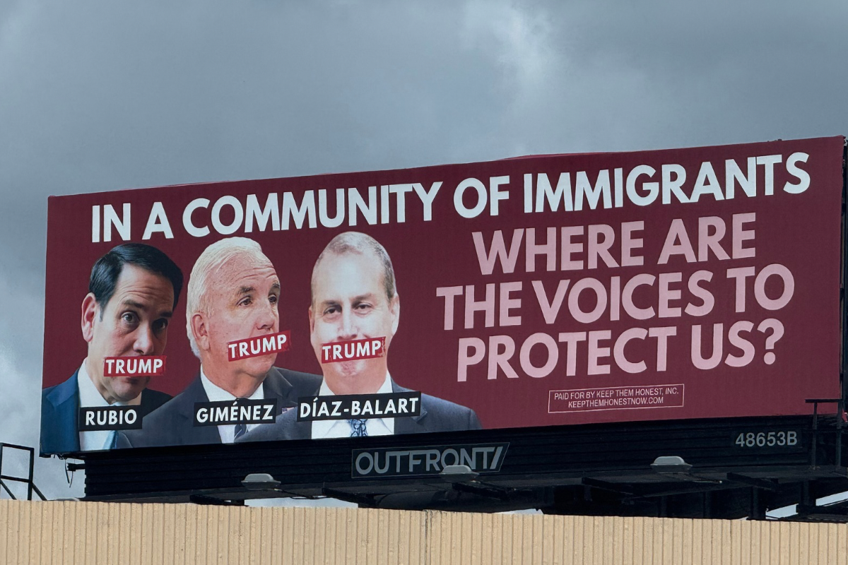 Miami-Dade Billboard Criticizes Secretary Rubio, Reps. Gimenez and Diaz ...